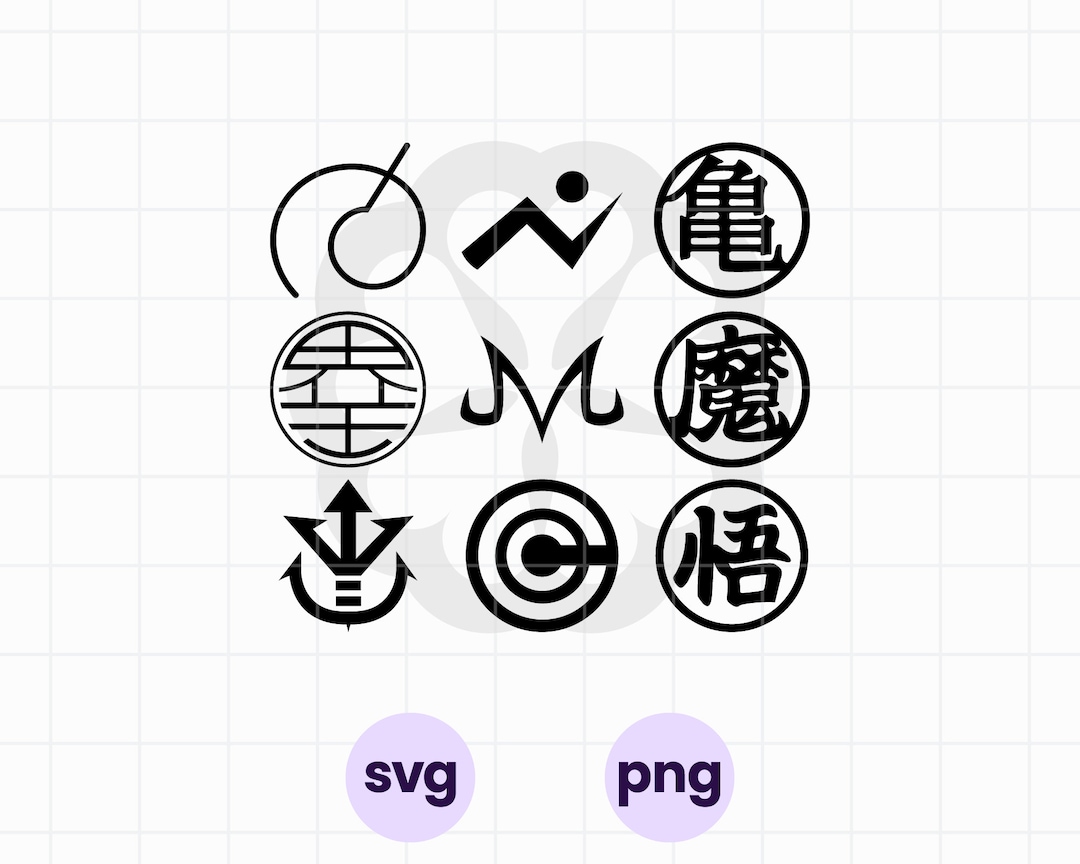 Kanji Emblems SVG png Anime Vector Manga SVG for Cricut - Etsy México