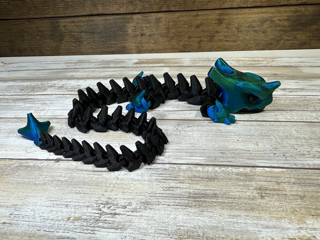 Dragon Viper Horned Articulated 3D Printed Dragon Fidget Sensory Toy - Etsy