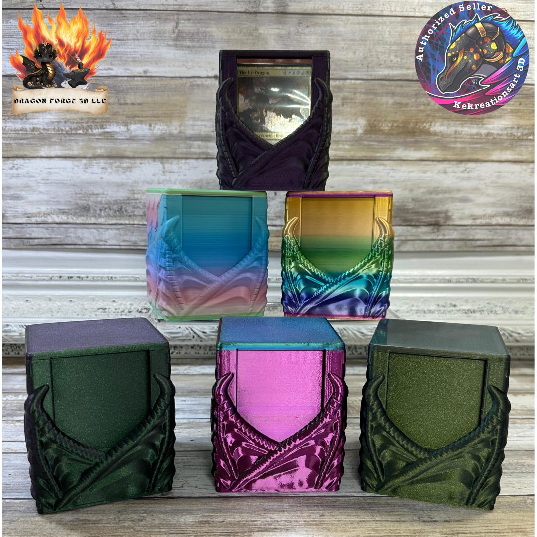 Enchanted Dragon Deck Box | MTG Commander Deck | RPG Deck Holder | 100 ...