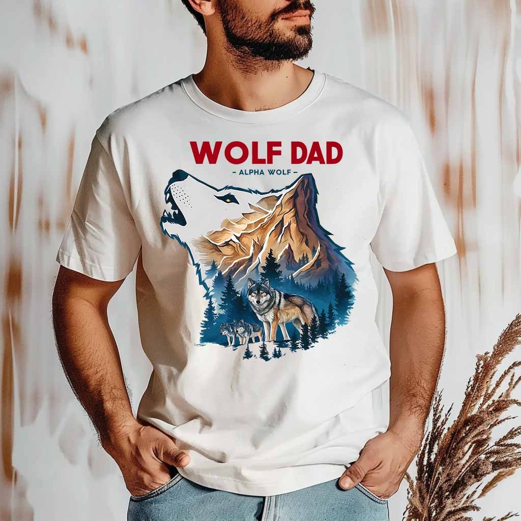 Strong Wolf Dad Png, Cool Alpha Wolf Png, Father's Day Png, Papa Png ...
