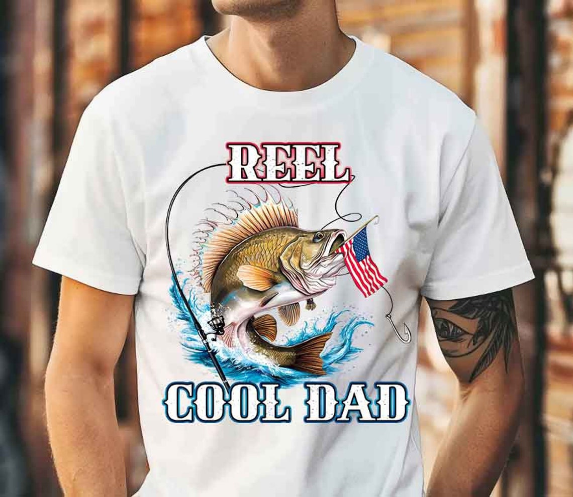 Reel Cool Dad Bass Png, Fishing Dad Png, Best Dad Ever Png, Father's ...