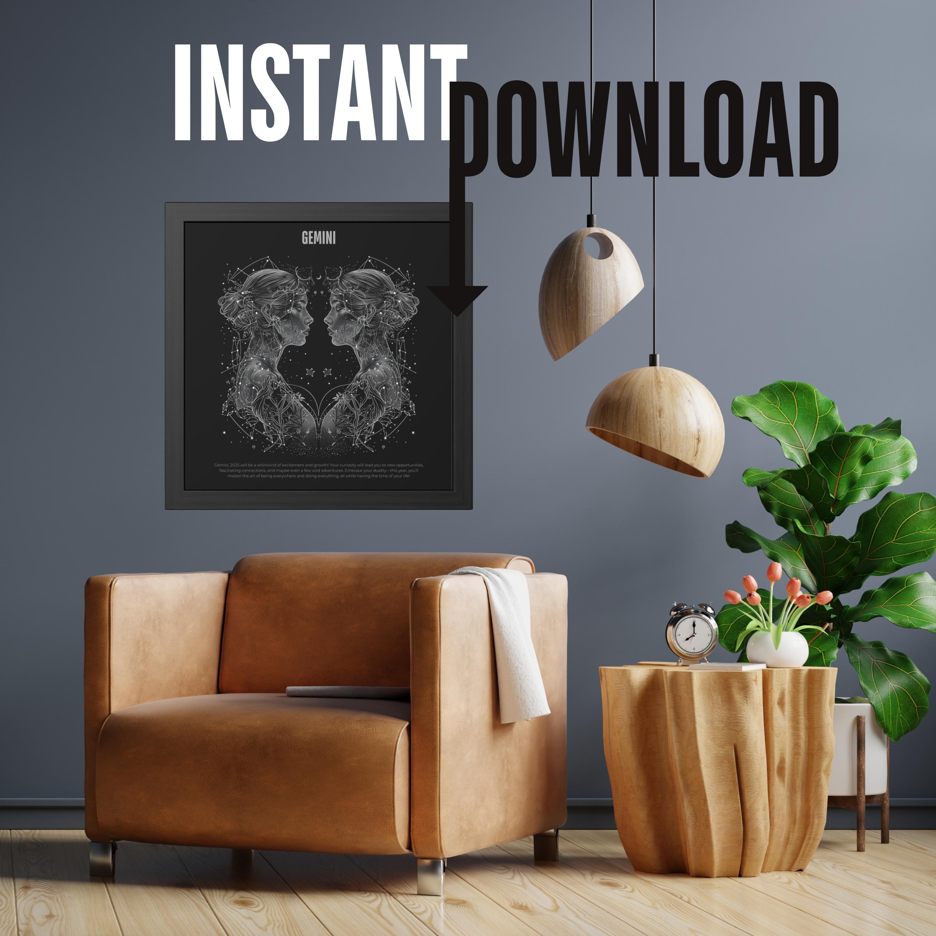 Zodiac Astrological Sign Prints 2025 Year Premonitions Digital Download ...