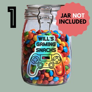 Personalized Sticker Gamer Gift Idea Custom Name Sticker for Gamers ...