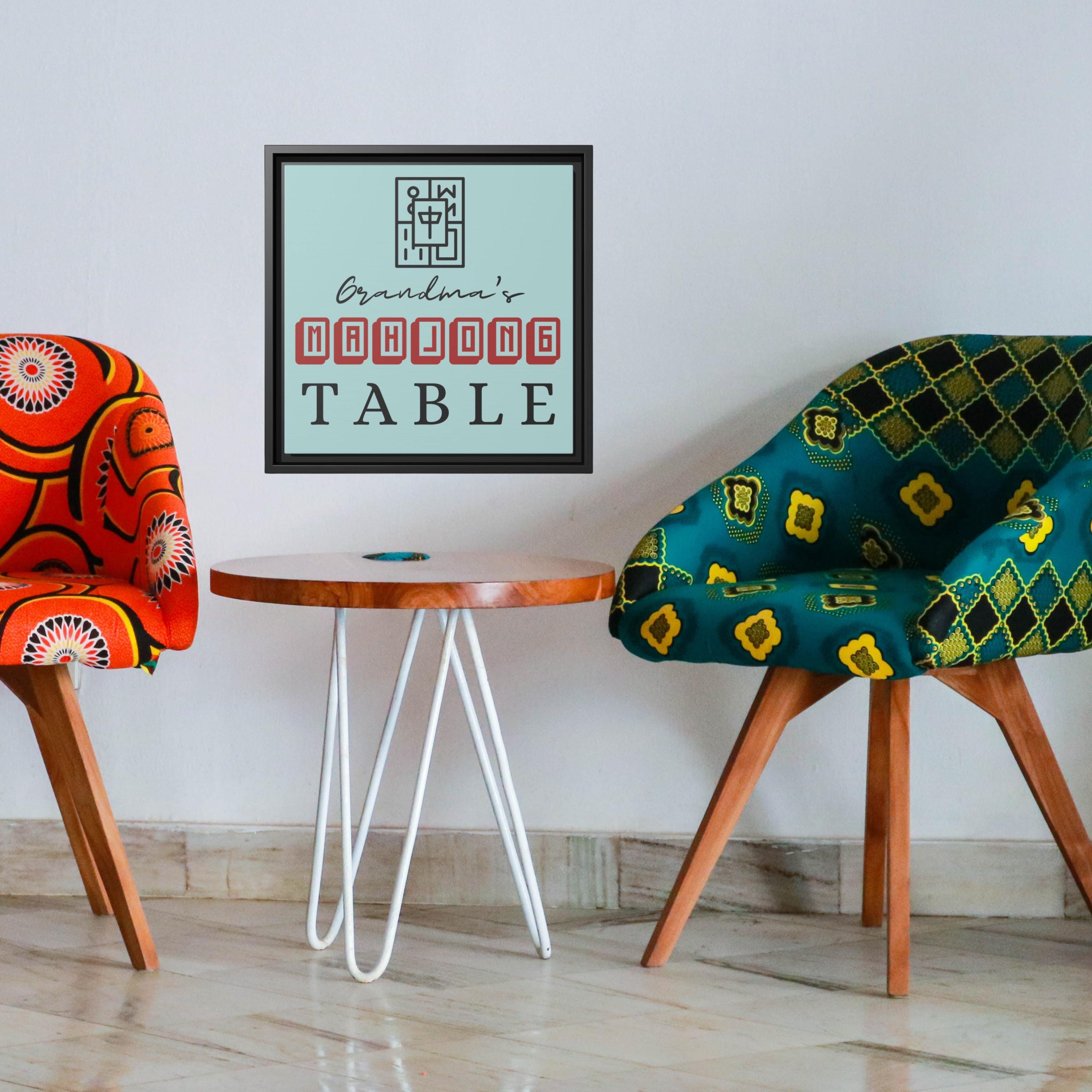 Personalized Mahjong Table Art Print: Custom Name Framed Gift - Etsy