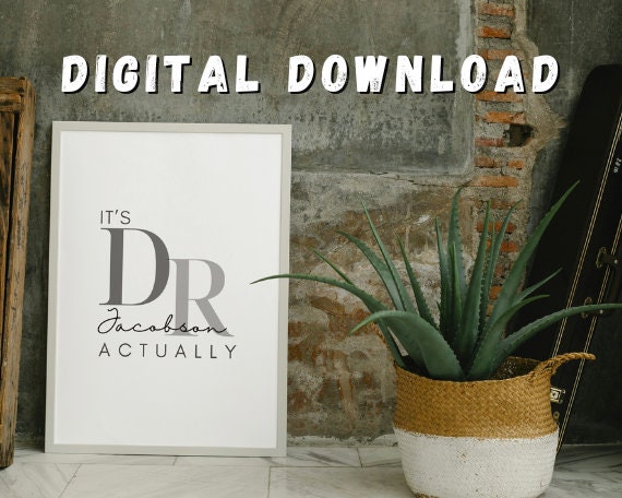 Dr PNG Digital Download Custom Doctor Print Gift for Dr Medical School ...