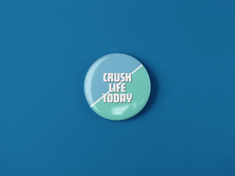 Positive Quote Button: Daily Affirmation Pin, Happy Vibes Apparel - Etsy