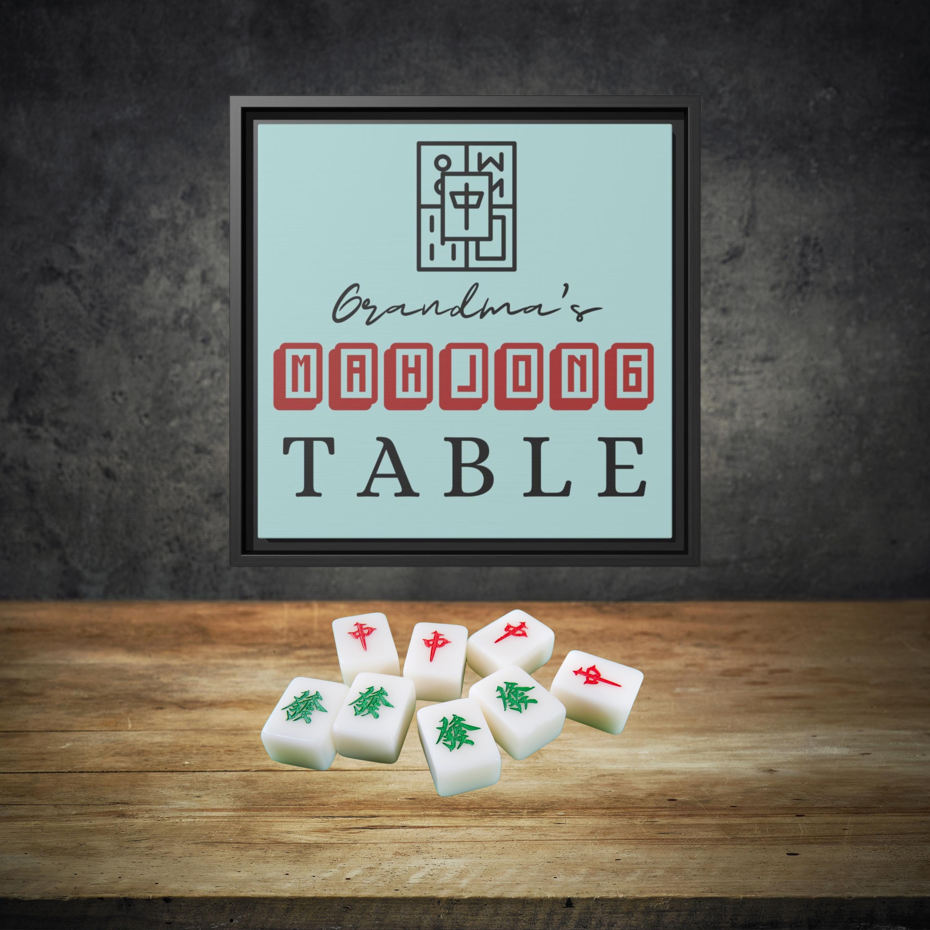 Personalized Mahjong Table Art Print: Custom Name Framed Gift - Etsy