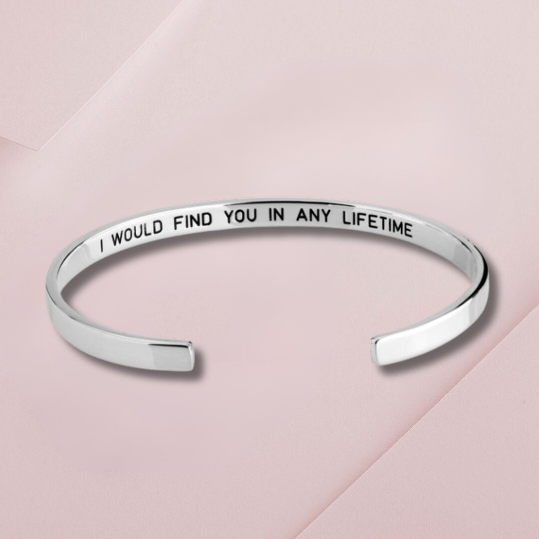 Hidden Message Bracelet Personalized Hidden Message Cuff Bracelet Gift ...