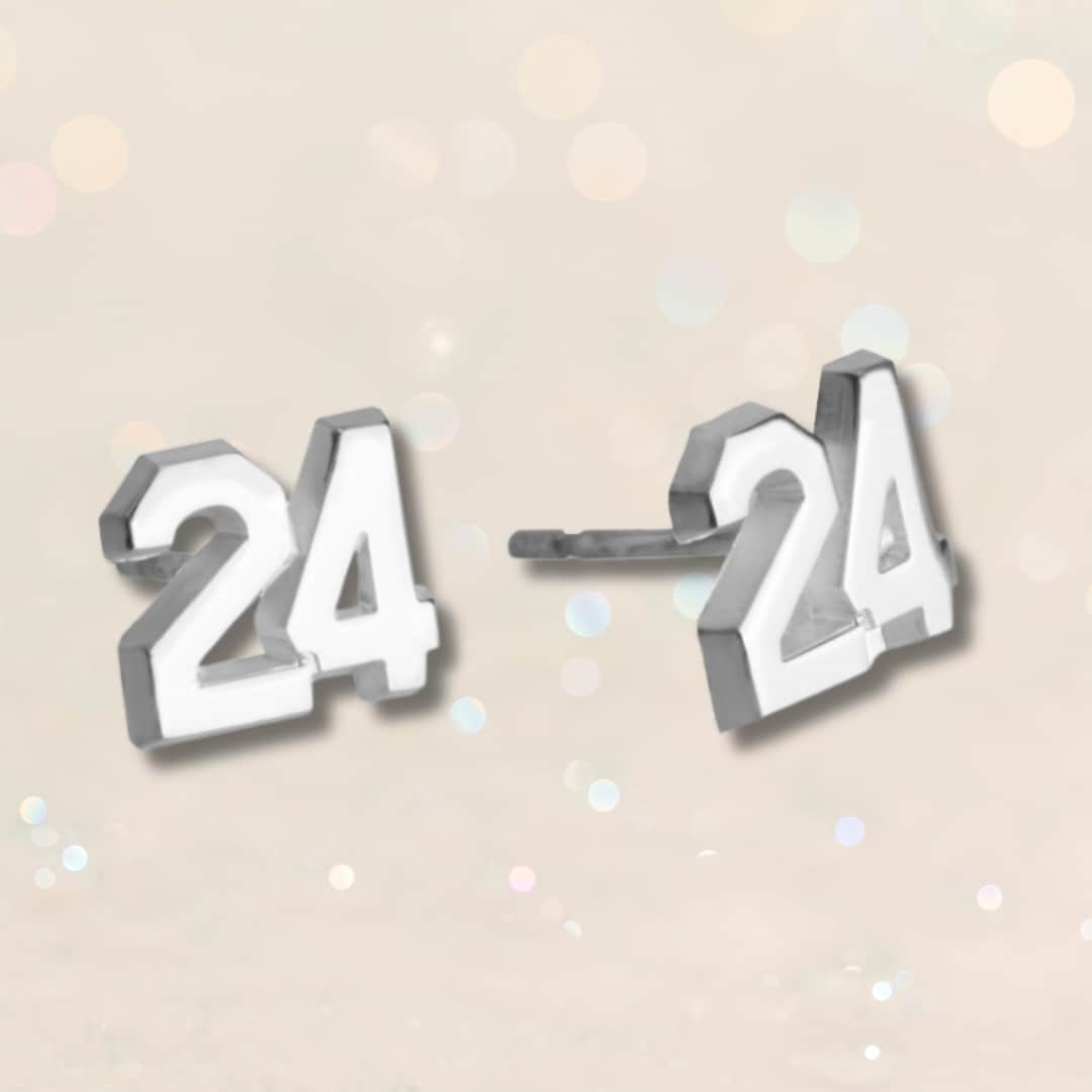 Sports Number Earrings Custom Stud Earrings Custom Birthday Date Stud ...