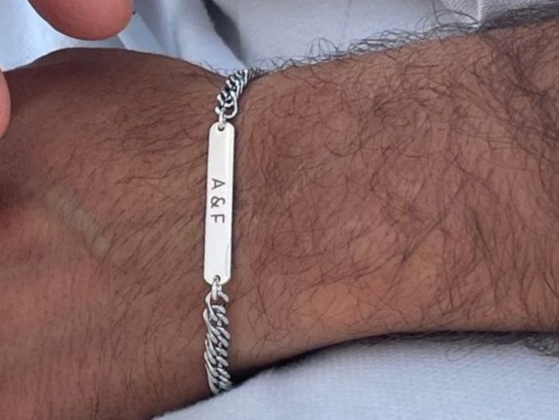 Couples Bracelets Sterling Silver Couples Bracelets His & Her Matching ...