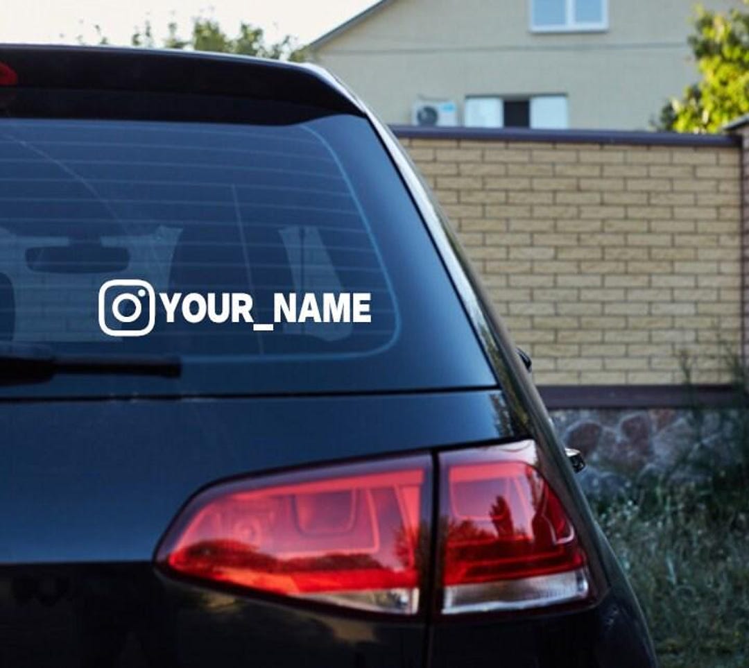 Custom Instagram Name Vinyl Decal - Personalized Social Media - Etsy