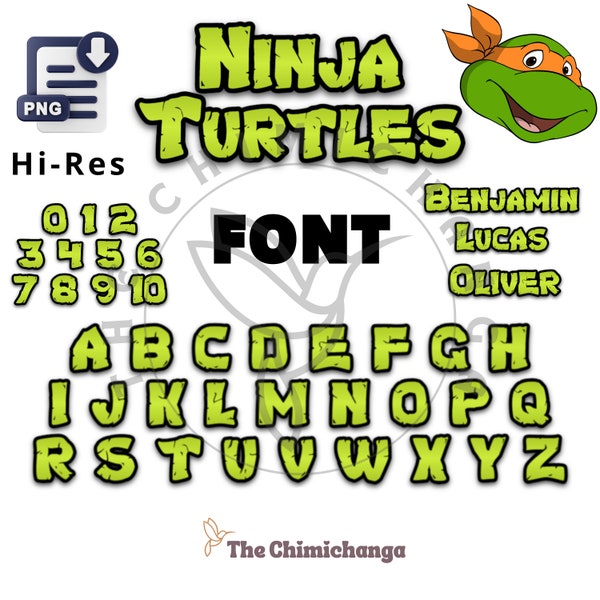 Ninja Turtles Font Svg - Etsy
