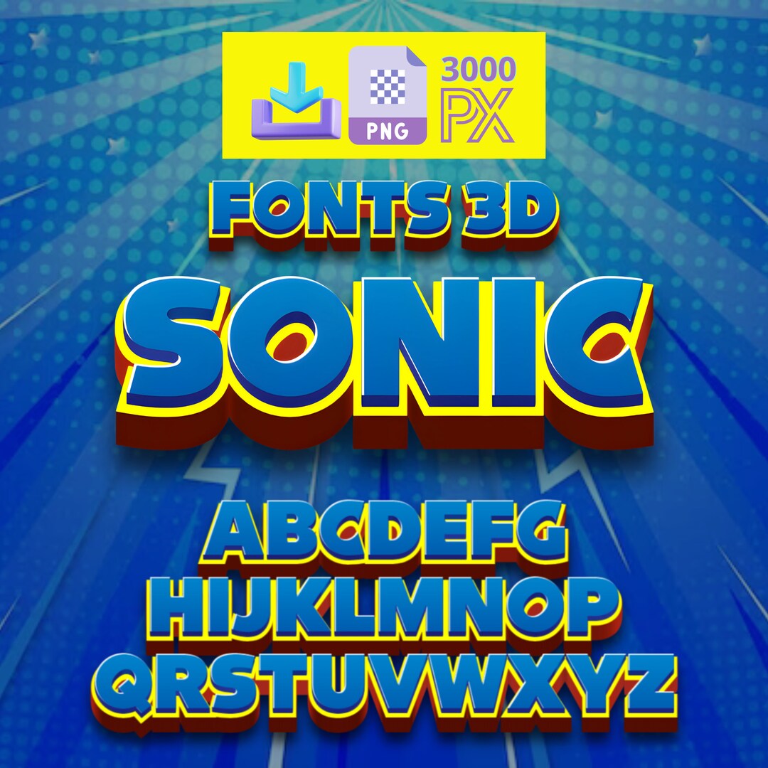 Sonic Alphabet 3D Pngs: High-resolution Digital Downloads Downloads ...