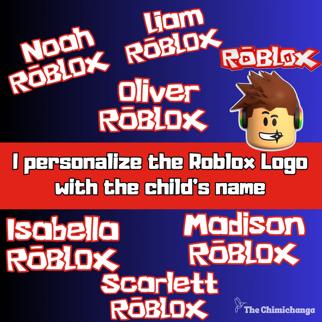 I Personalize the Roblox Logo With the Child's Name High-resolution ...
