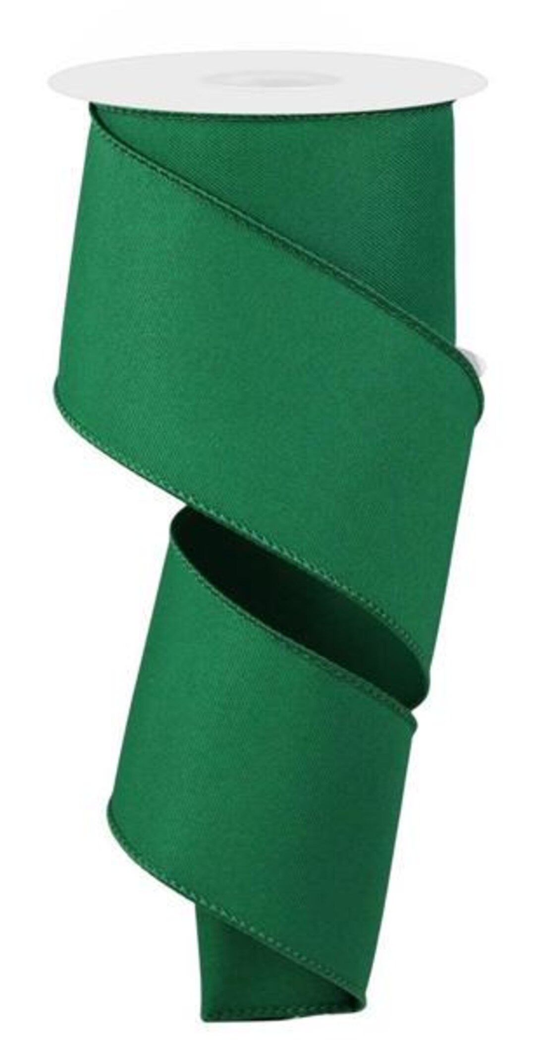 Emerald Green Diagonal Weave Wire Edge Ribbon, 2.5" X 10 Yard Spool - Etsy
