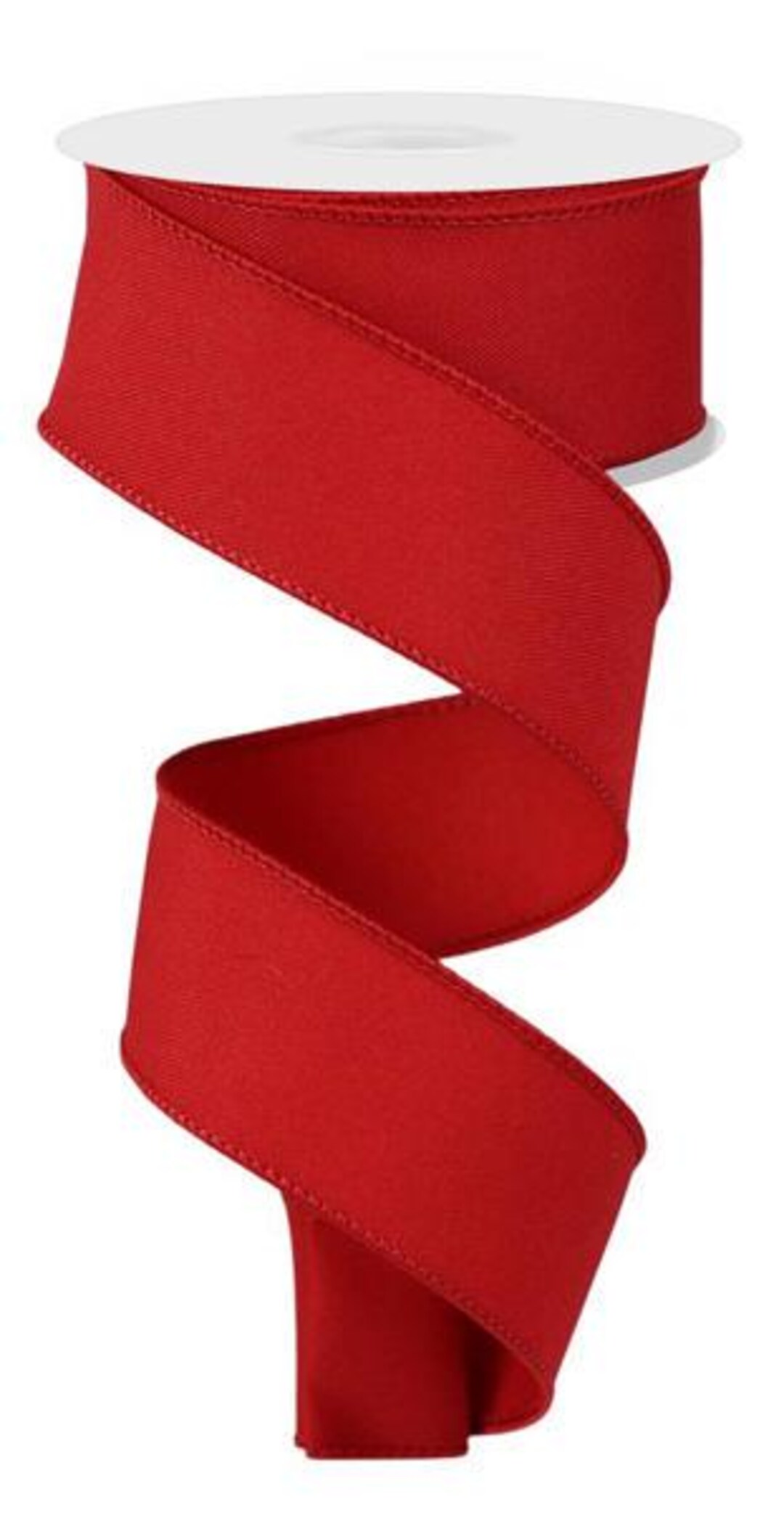 Red Diagonal Weave Wire Edge Ribbon, 1.5" X 10 Yard Spool - Etsy