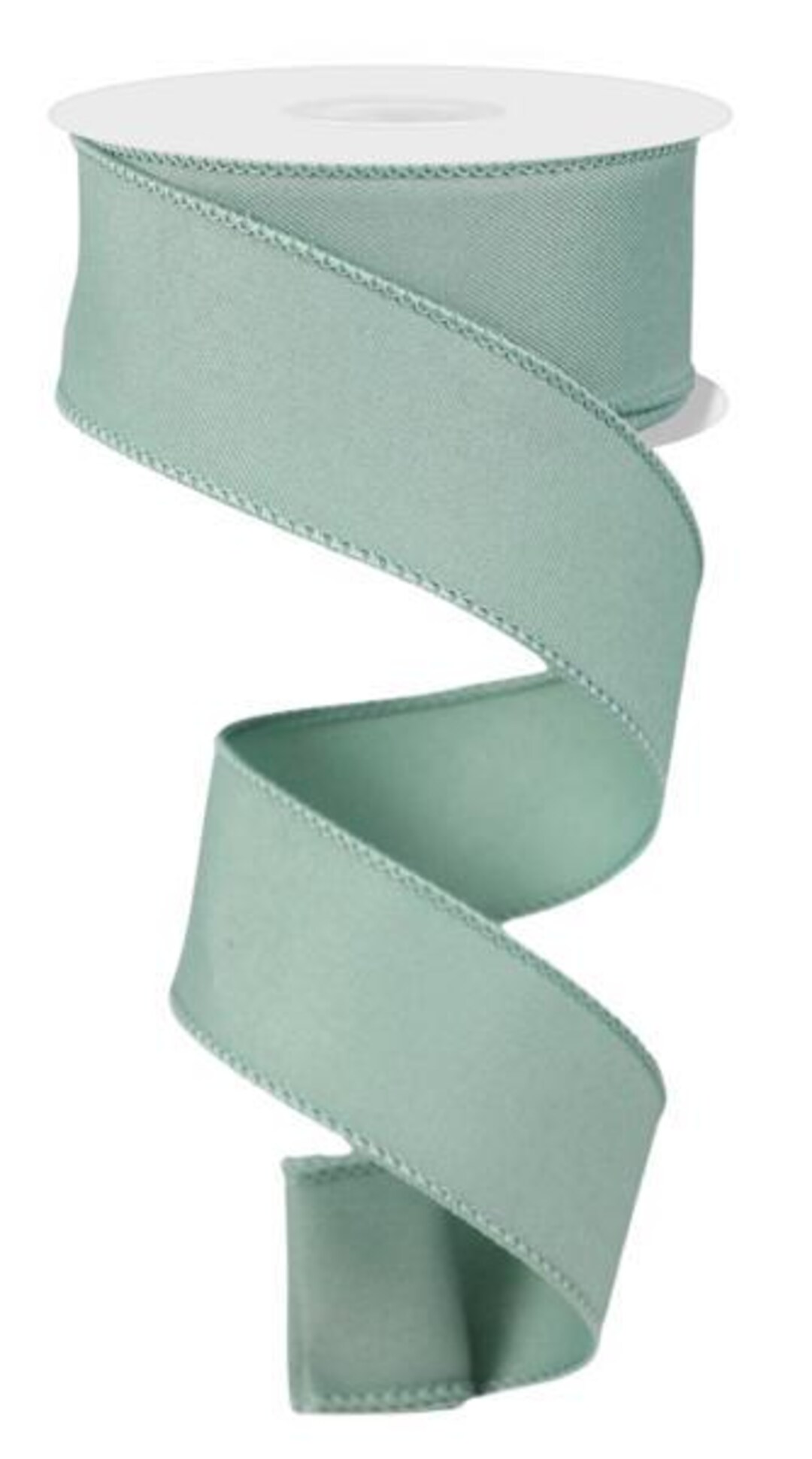 Sage Green Diagonal Weave Wire Edge Ribbon, 1.5" X 10 Yard Spool - Etsy