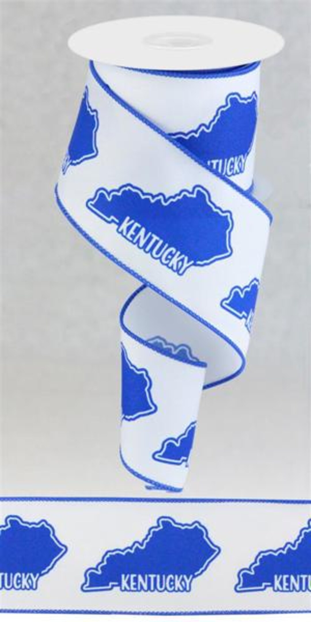 Kentucky State Silhouette Wire Edge Ribbon, 2.5" X 10 Yard Spool - Etsy