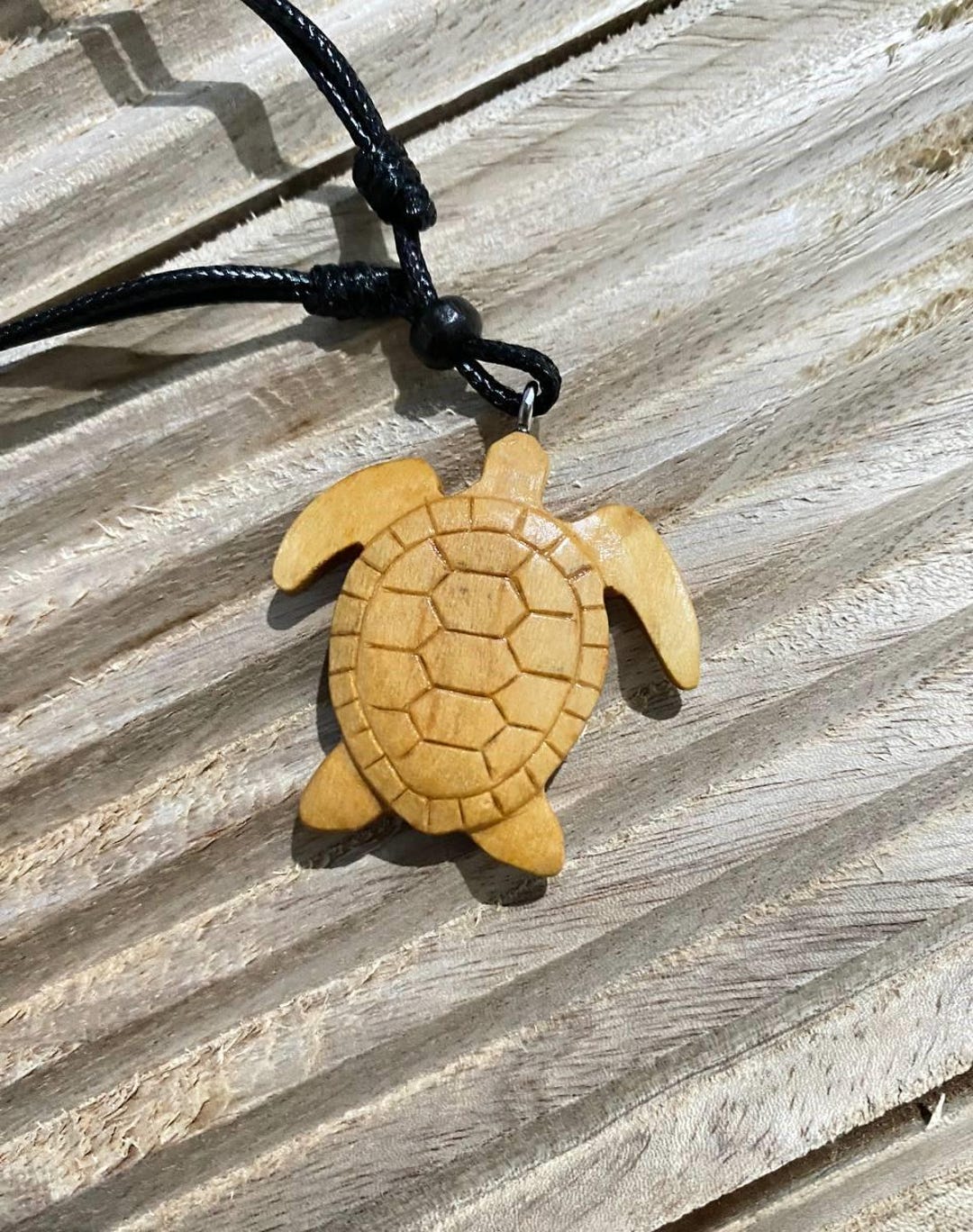Hand Carved Wood Turtle Necklace : Wood Pendant - Etsy