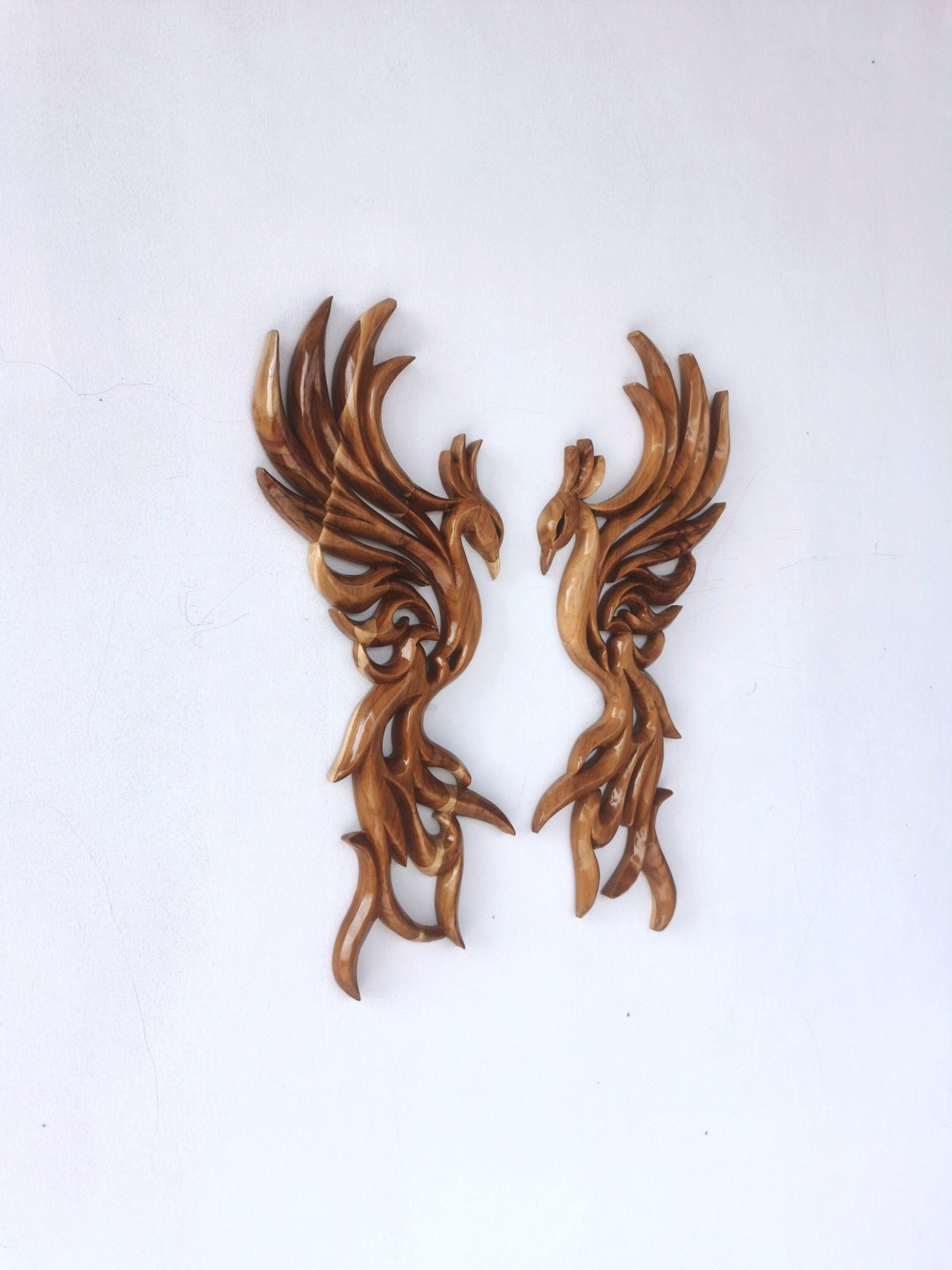 Wooden Phoenix Wall Art, Wooden Wall Decoration, Wood Wall Hangings ...