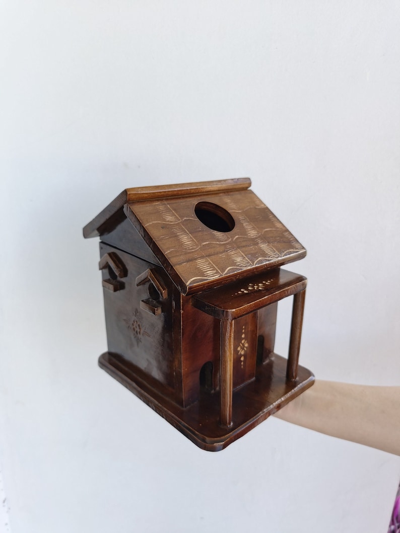 Handcrafted Teak Wood Tissue Box, Handmade Wooden Tissue Box Cover ...