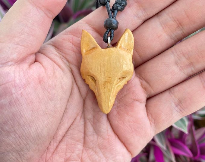 Collar de lobo colgante de madera joyería celta madera vikingo regalo ...
