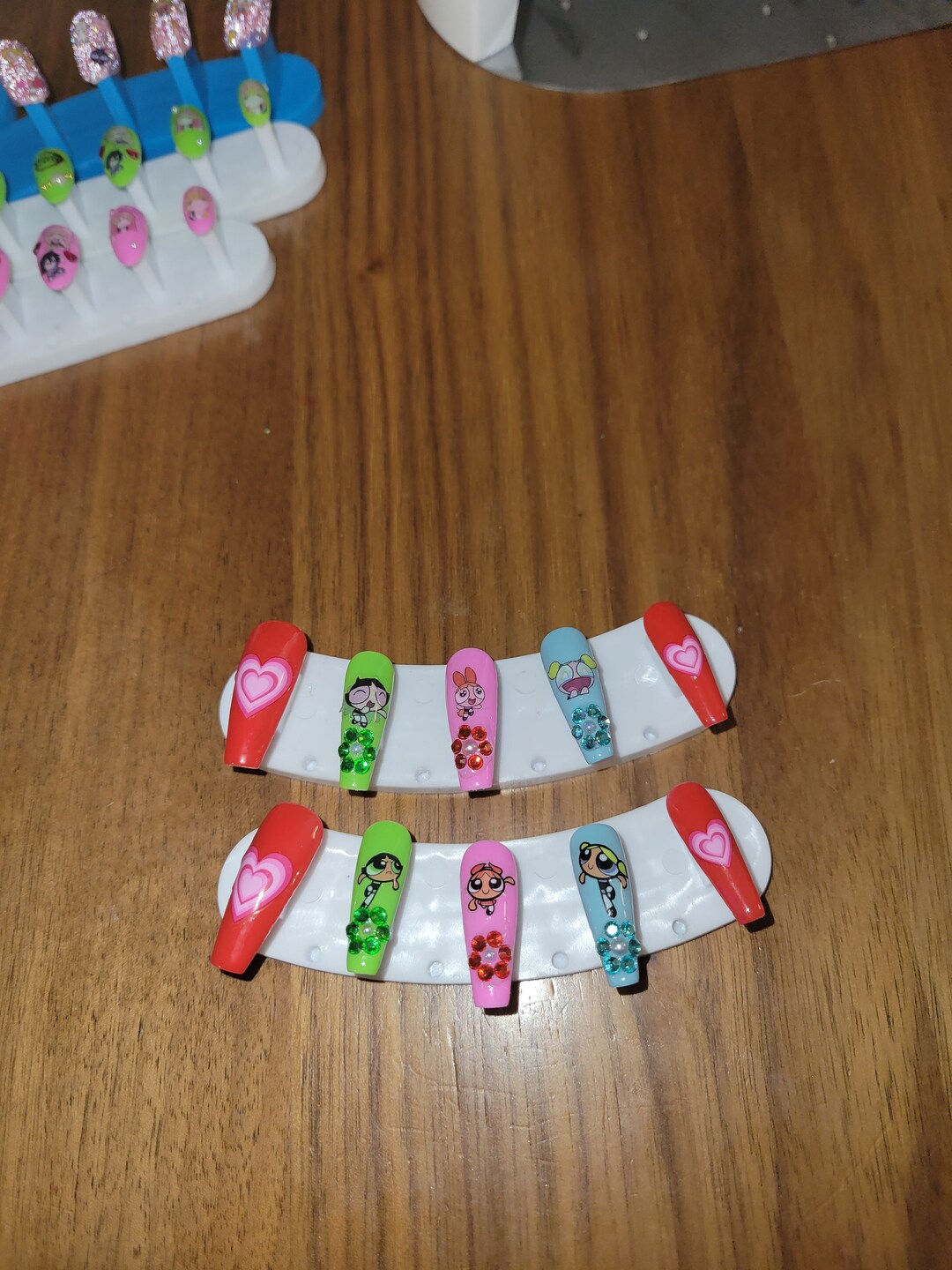 Powerpuff Girl Nails - Etsy