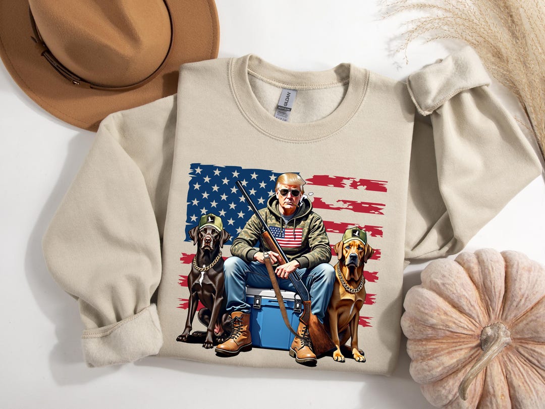 Trump 2024 Hunting Trump Shirt, Trump Hunting Flag Sweatshirt, Trump ...