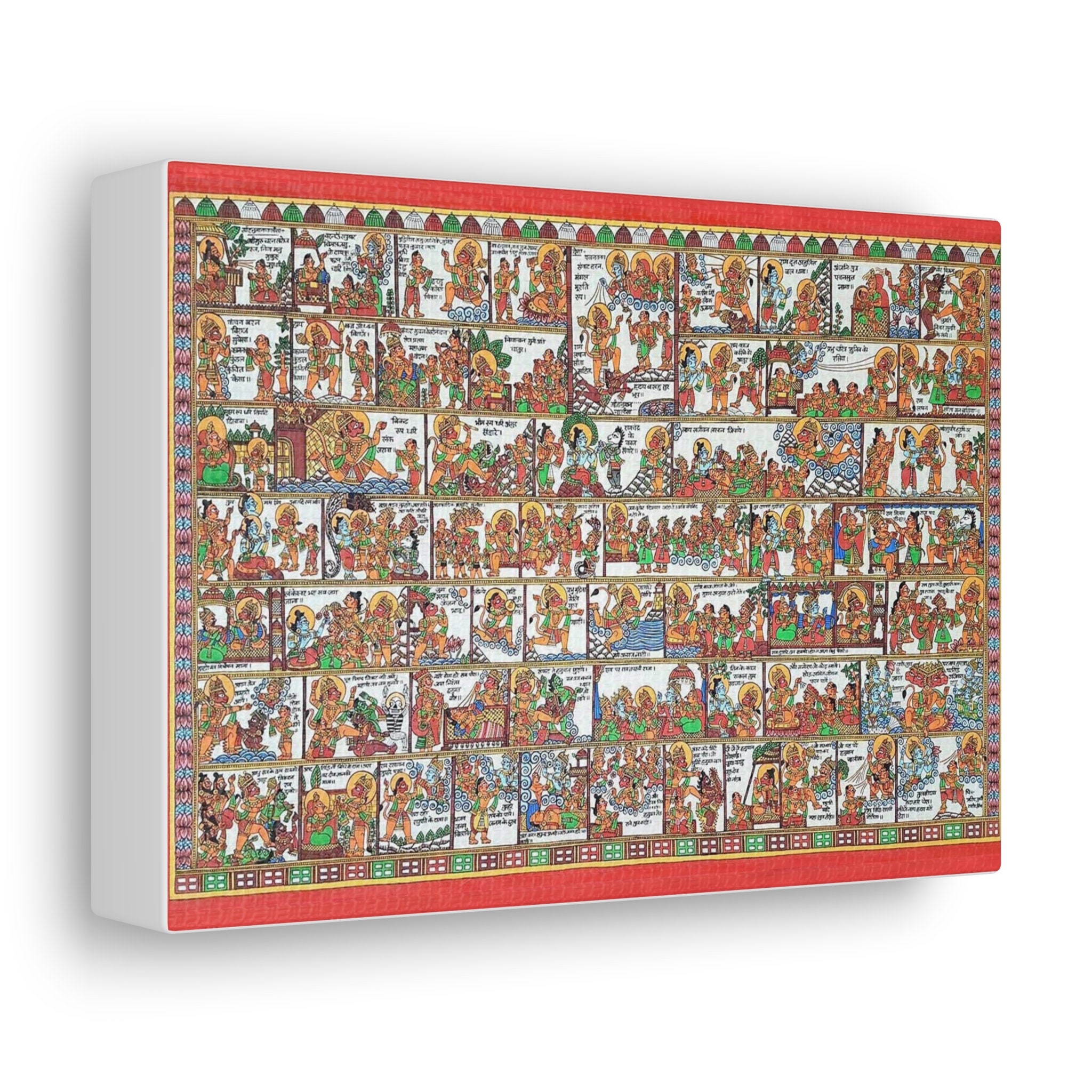 Sri Hanuman Chalisa Print on Canvas - Etsy