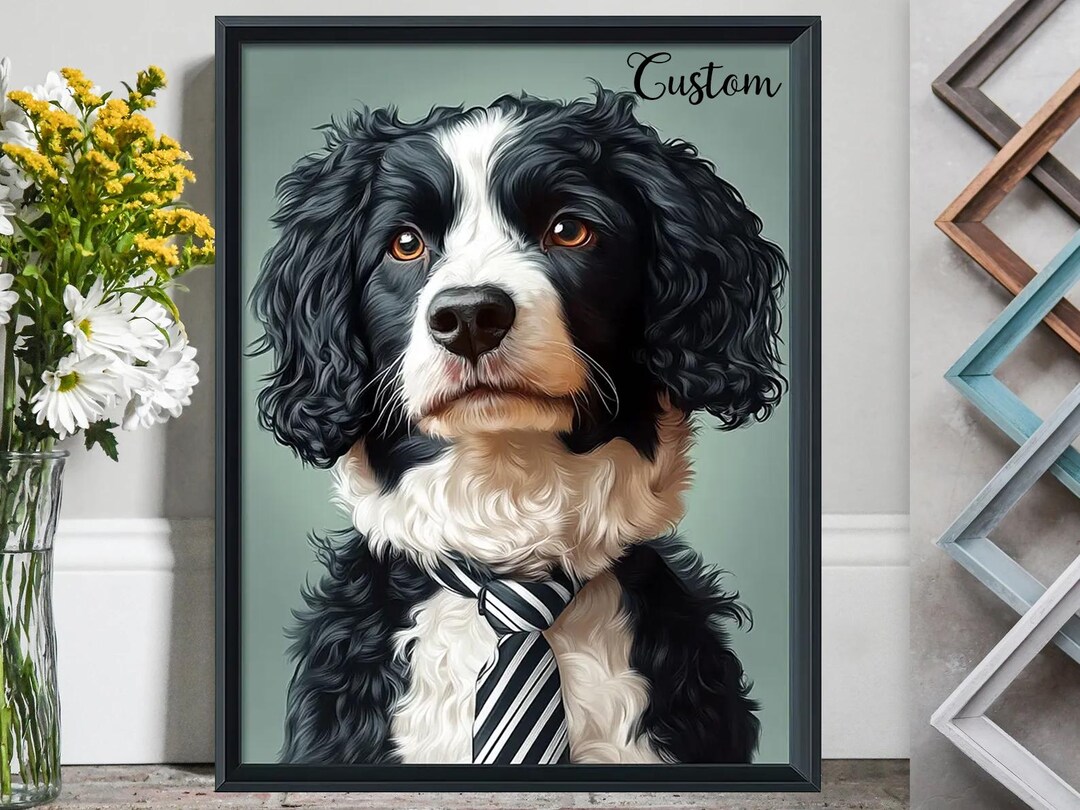 Personalized Pet Portraits From Photos Custom Digital Dog Portraits ...