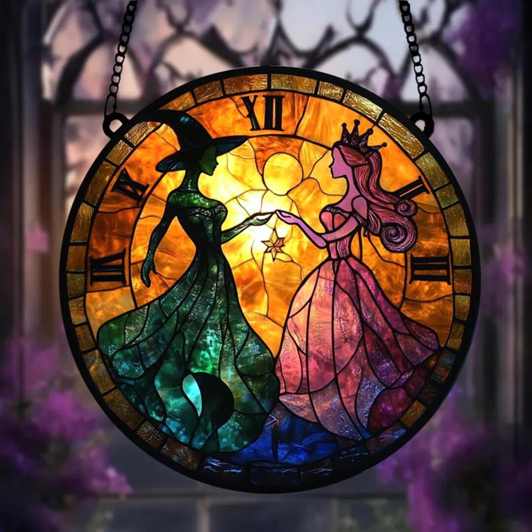 Witches of Oz Window Hanging, Elphaba and Glinda Besties Acrylic ...