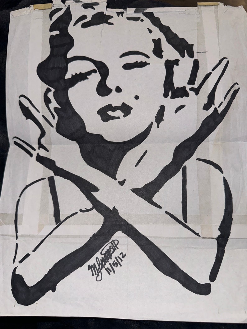 Marilyn Monroe Stencil - Etsy