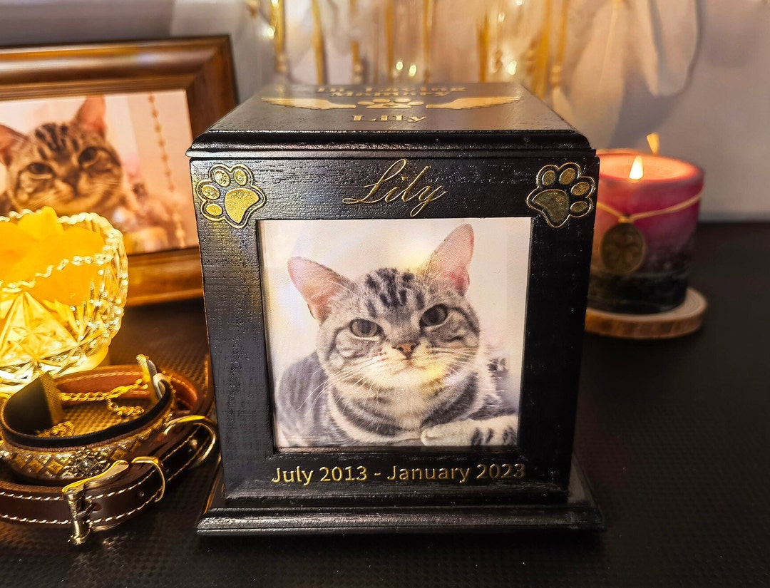 Pet Urn for Cats Ashes, Pet Urn for Dogs, Dog Urn With Picture, Cat Urn ...