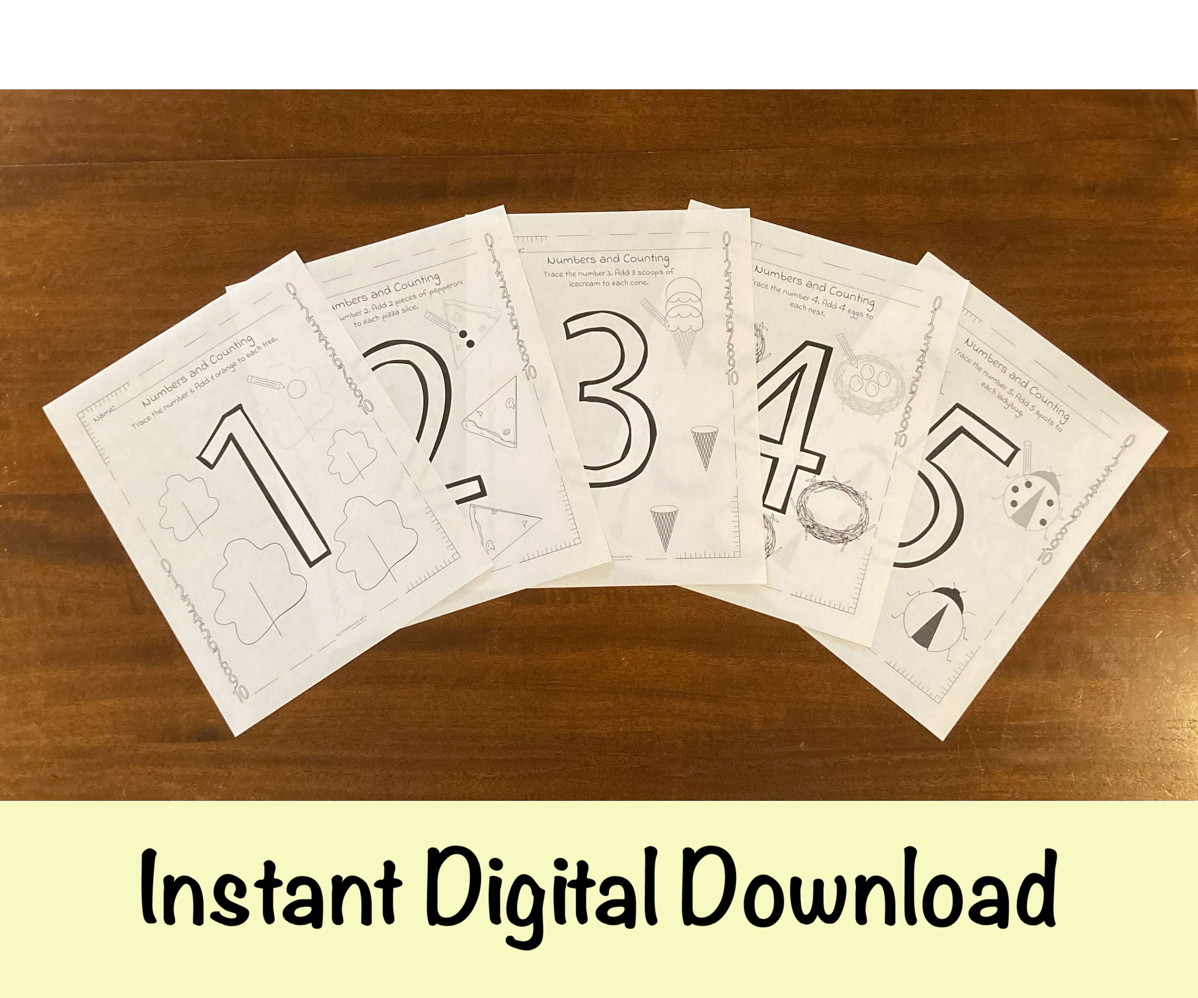 Preschool Kindergarten Printable Worksheet Packet | Toddler Activity ...