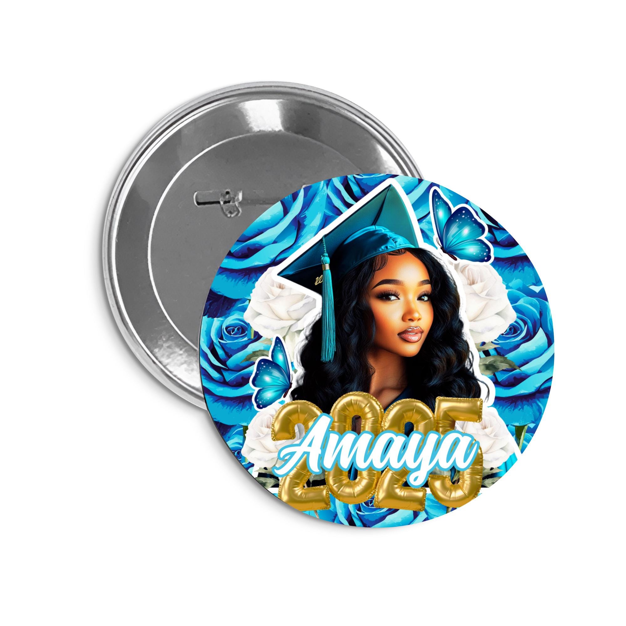 6-inch Custom Graduation Buttons – Personalized Jumbo Grad Button With ...