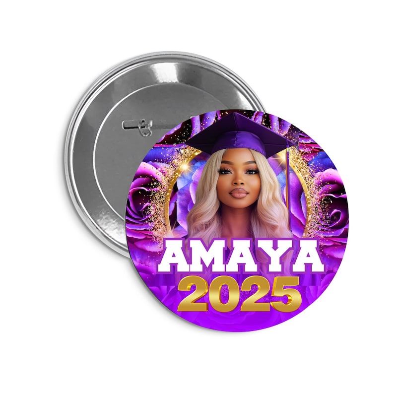 6-inch Custom Graduation Buttons – Personalized Jumbo Grad Button With ...