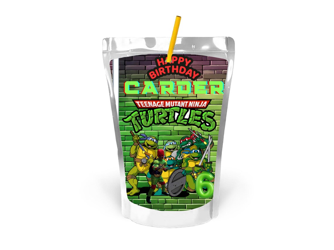 Teenage Mutant Ninja Turtles Chip Bag, Fruit Snack & Juice Box Template ...