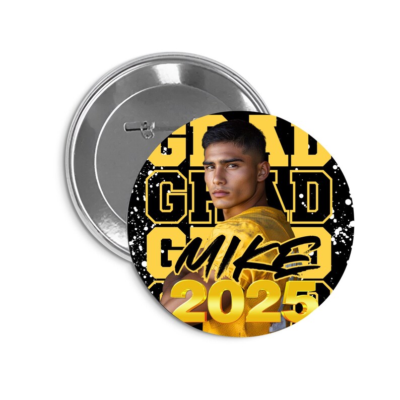 6-inch Custom Graduation Buttons – Personalized Jumbo Grad Button With ...