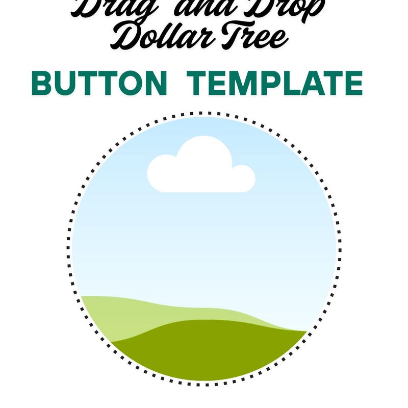 5 Inch Button Template - Etsy