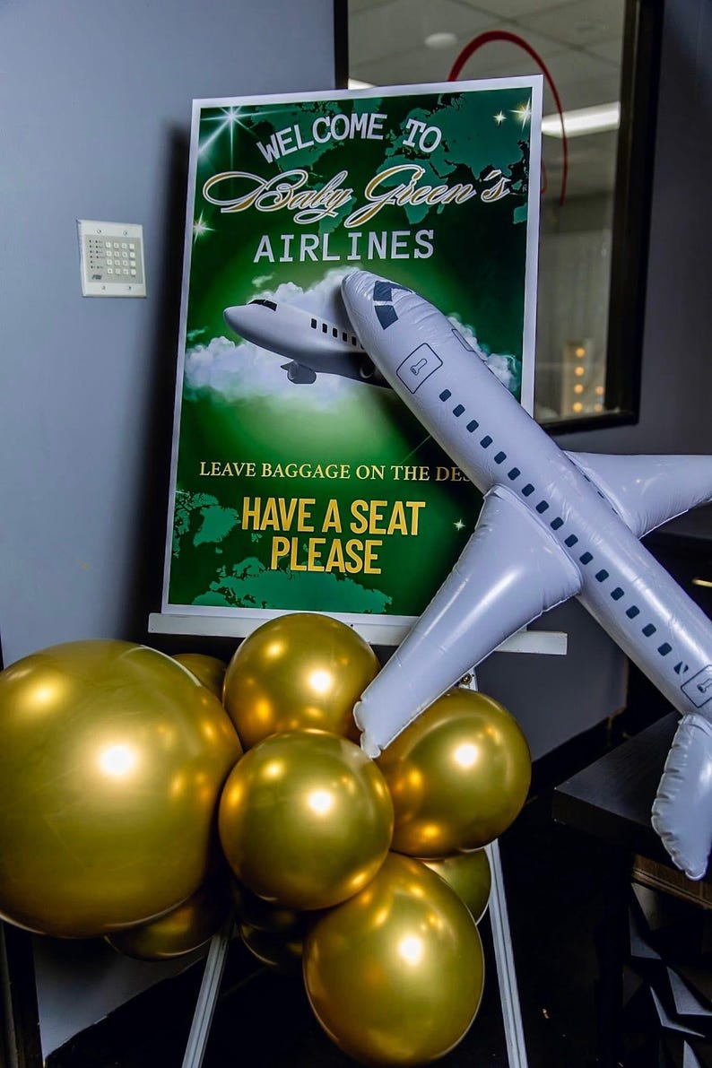 Baby Airlines Welcome Sign – Travel Theme Baby Shower (digital Download ...