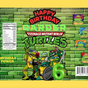 Teenage Mutant Ninja Turtles Chip Bag, Fruit Snack & Juice Box Template ...