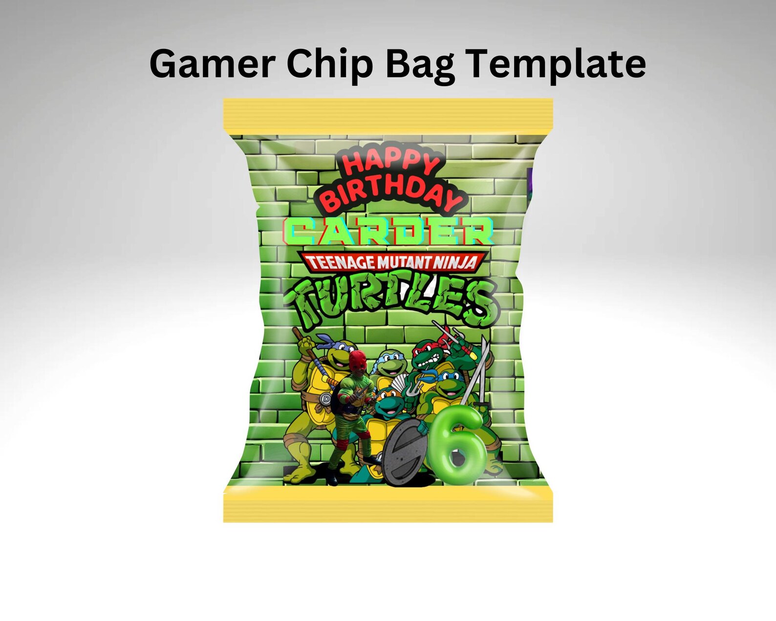 Teenage Mutant Ninja Turtles Chip Bag, Fruit Snack & Juice Box Template | Digital Download - Etsy