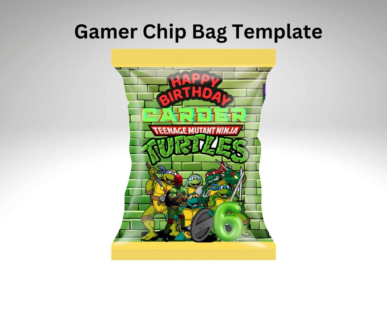 Teenage Mutant Ninja Turtles Chip Bag, Fruit Snack & Juice Box Template ...