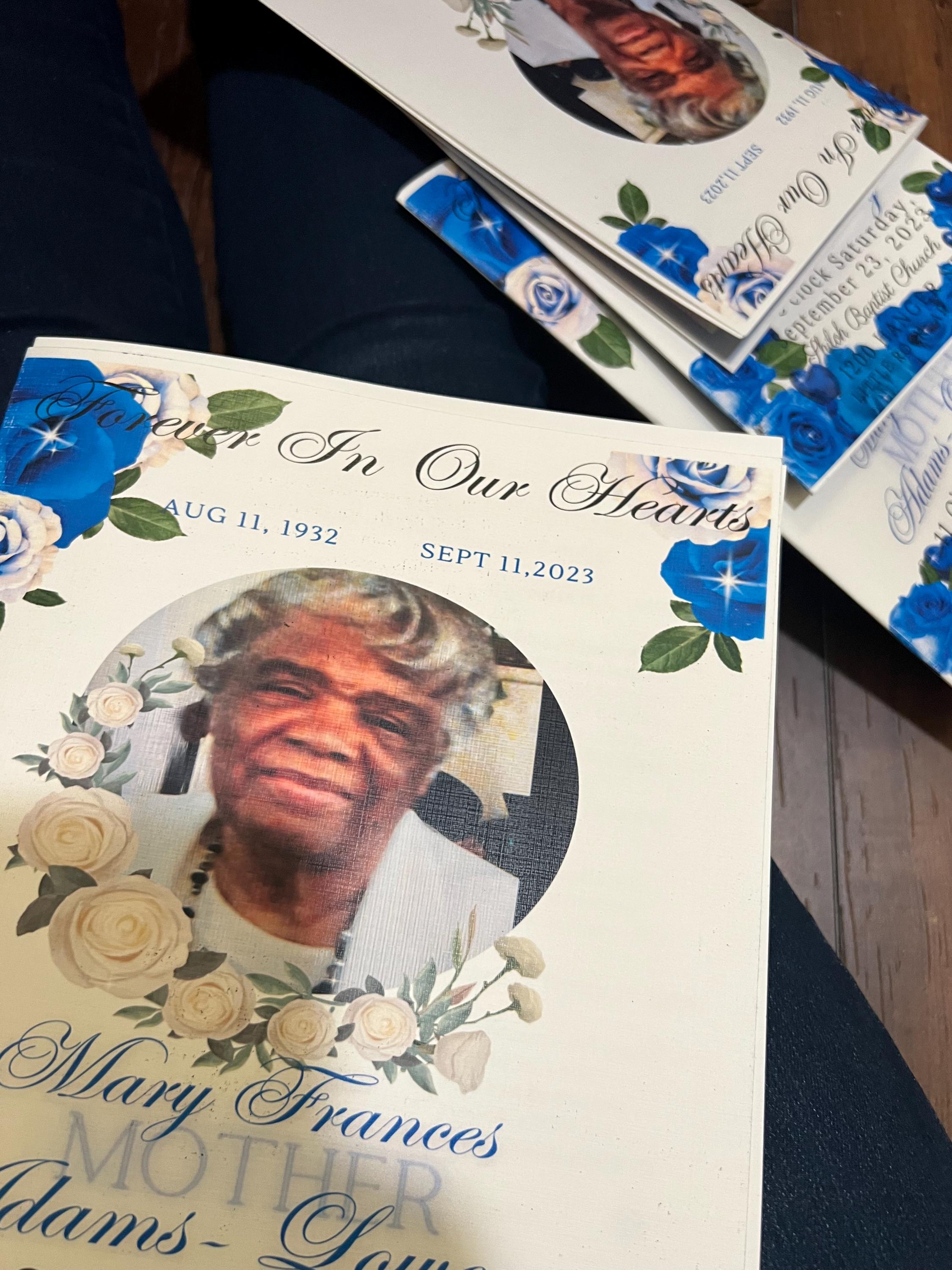 Elegant Blue Rose Funeral Program Template: Celebration of Life ...
