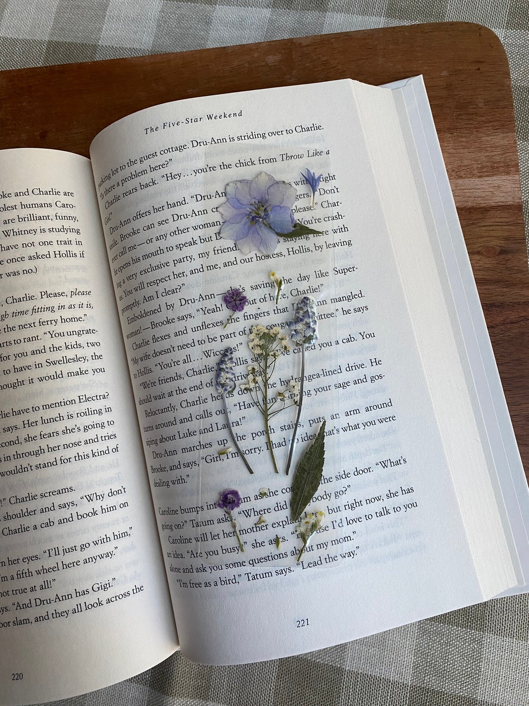Pressed Flower Bookmark Blue and Purple Wildflowers Pressed Wildflowers ...