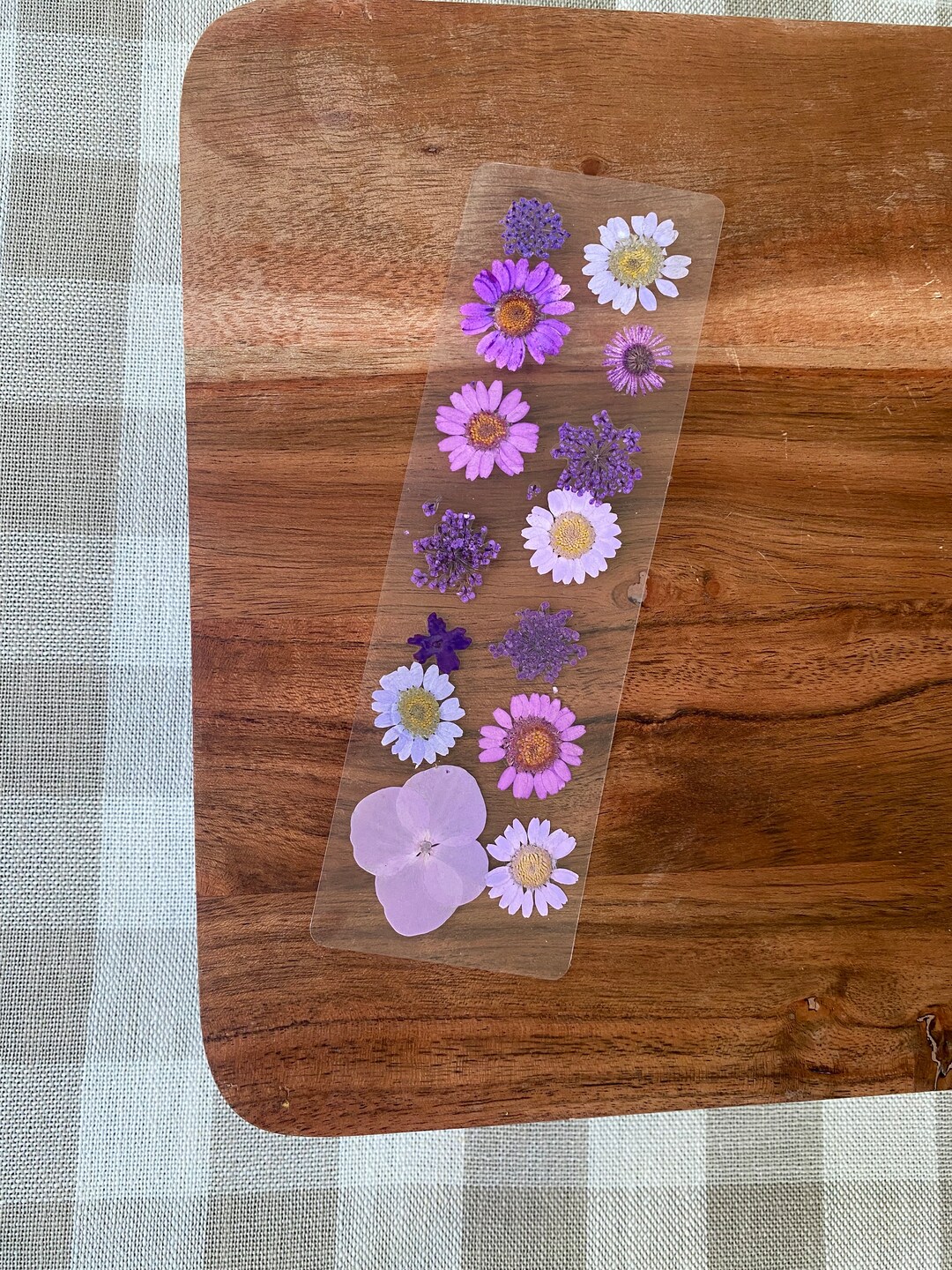 Pressed Flower Bookmark Purple Wildflowers Pressed Wildflowers Handmade ...