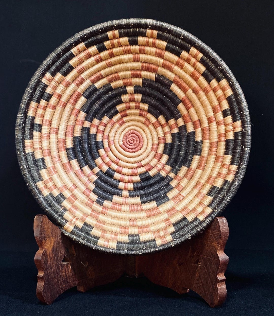 Authentic Rwandan Agasake Basket Handmade African Sweet Grass & Sisal 7 ...