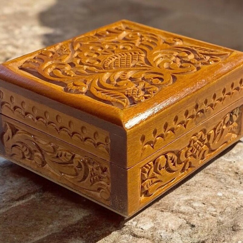 Carved Russian Box - Etsy