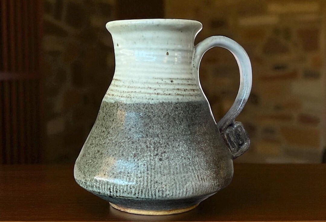 Signed Chris Todd Pottery Pitcher: Vintage Stoneware Vase, Pacific NW ...