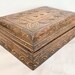 Carved Wood Box OOAK Japanese Hand Carved Burnt Pyrography Shou Sugi ...